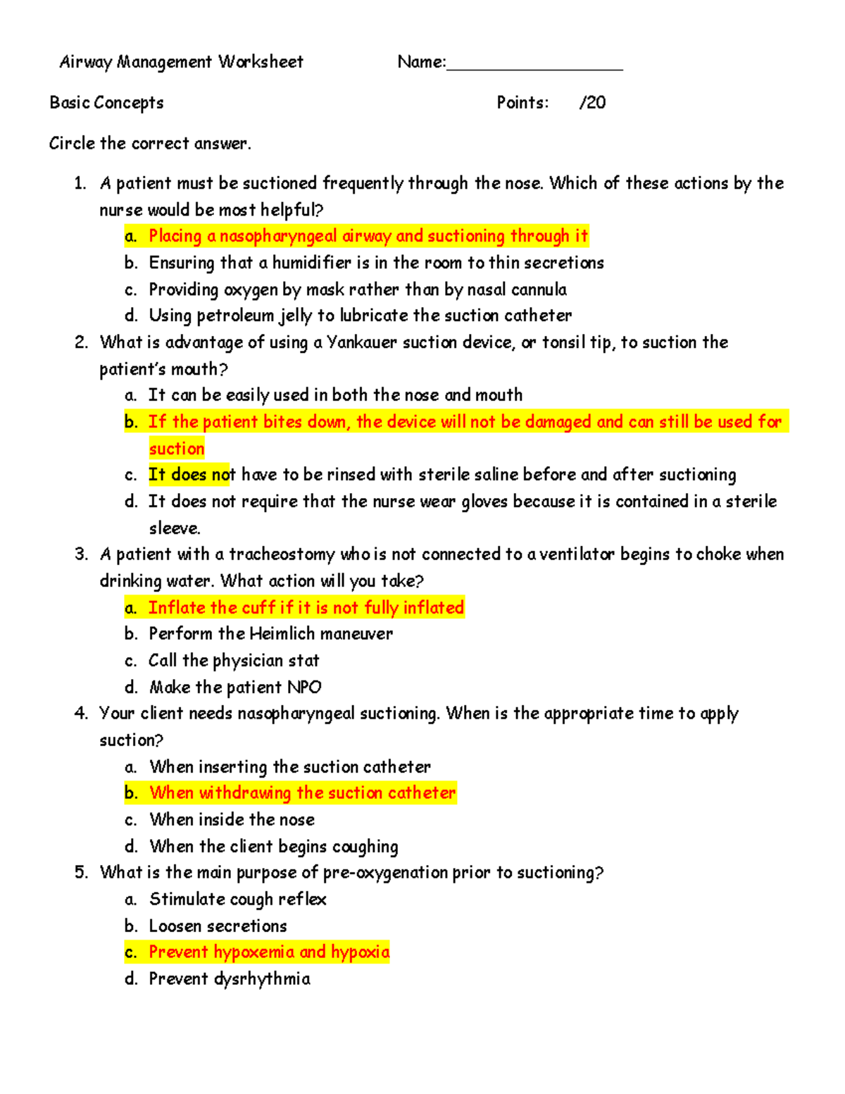 Airway+Management+Worksheet+Revised+Spring+2012 +me - Airway Management ...