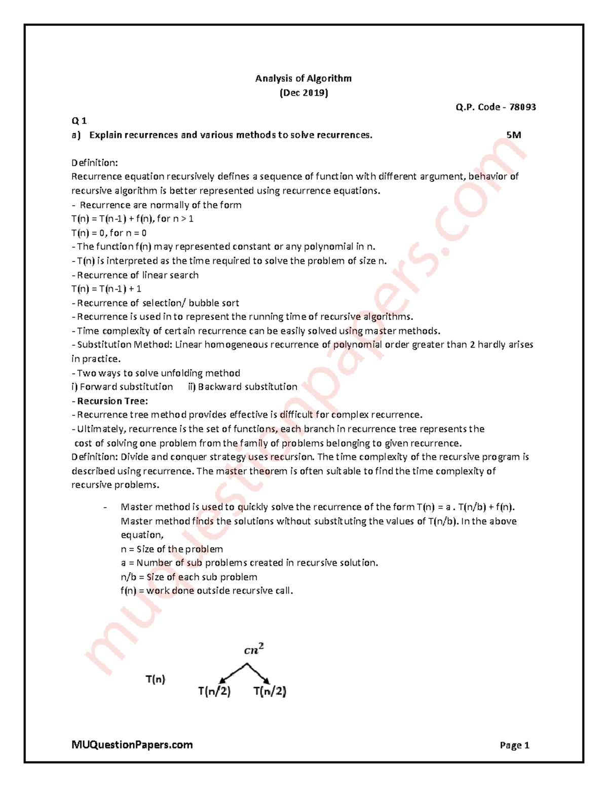 Be computer-engineering semester-4 2019 december analysis-of-algorithms-cbcgs - Analysis of ...