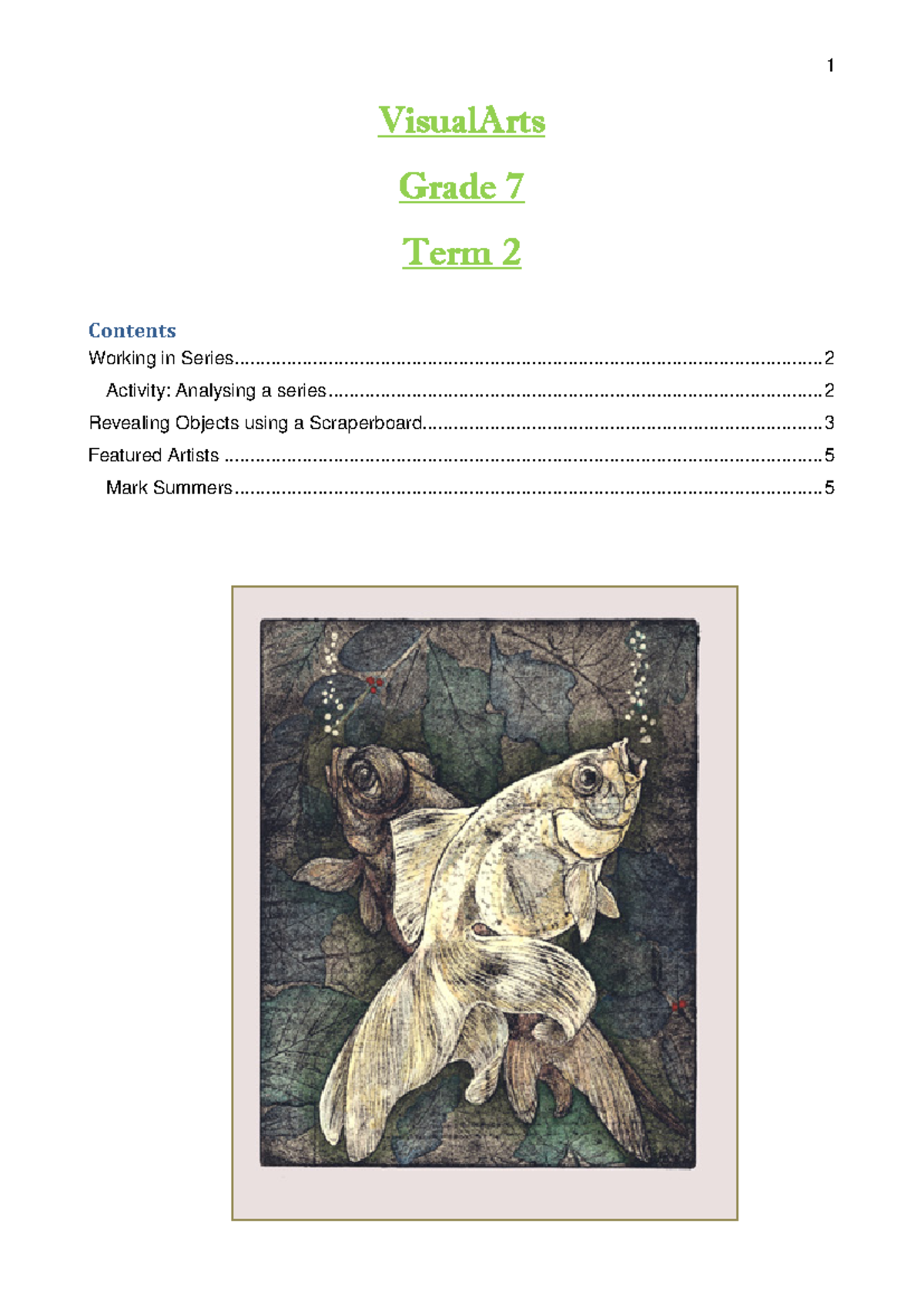 Grd-7-Visual-Art-T2-2018-Approved - VisualArts - Grade - Term Working ...