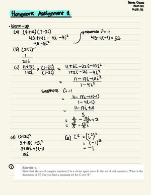 Math 102 - Applied Linear Algebra Workbook 2 - Shania Chiara Jrfomework ...