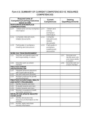 Evidences and Proof of Competencies - Form 4: EVIDENCES/PROOF OF ...