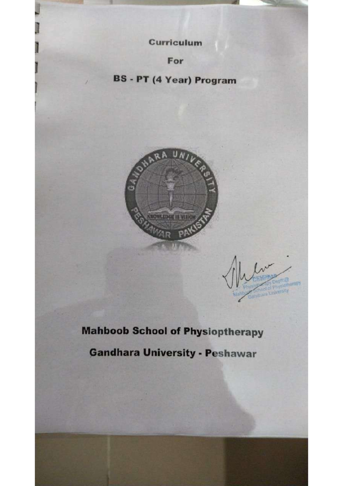 BSPT Curriculum (Bachelor of Science Physiotherapy) - SRS of facebook ...