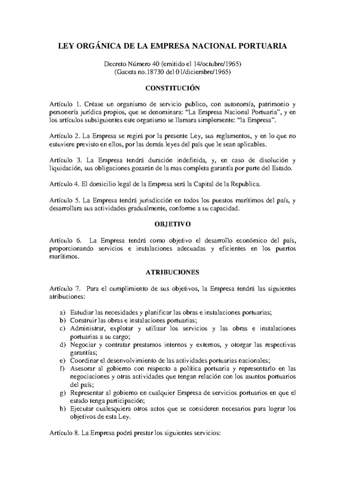 Reformas Ley Organica ENP (2014 ) - LEY ORGÁNICA DE LA EMPRESA NACIONAL ...