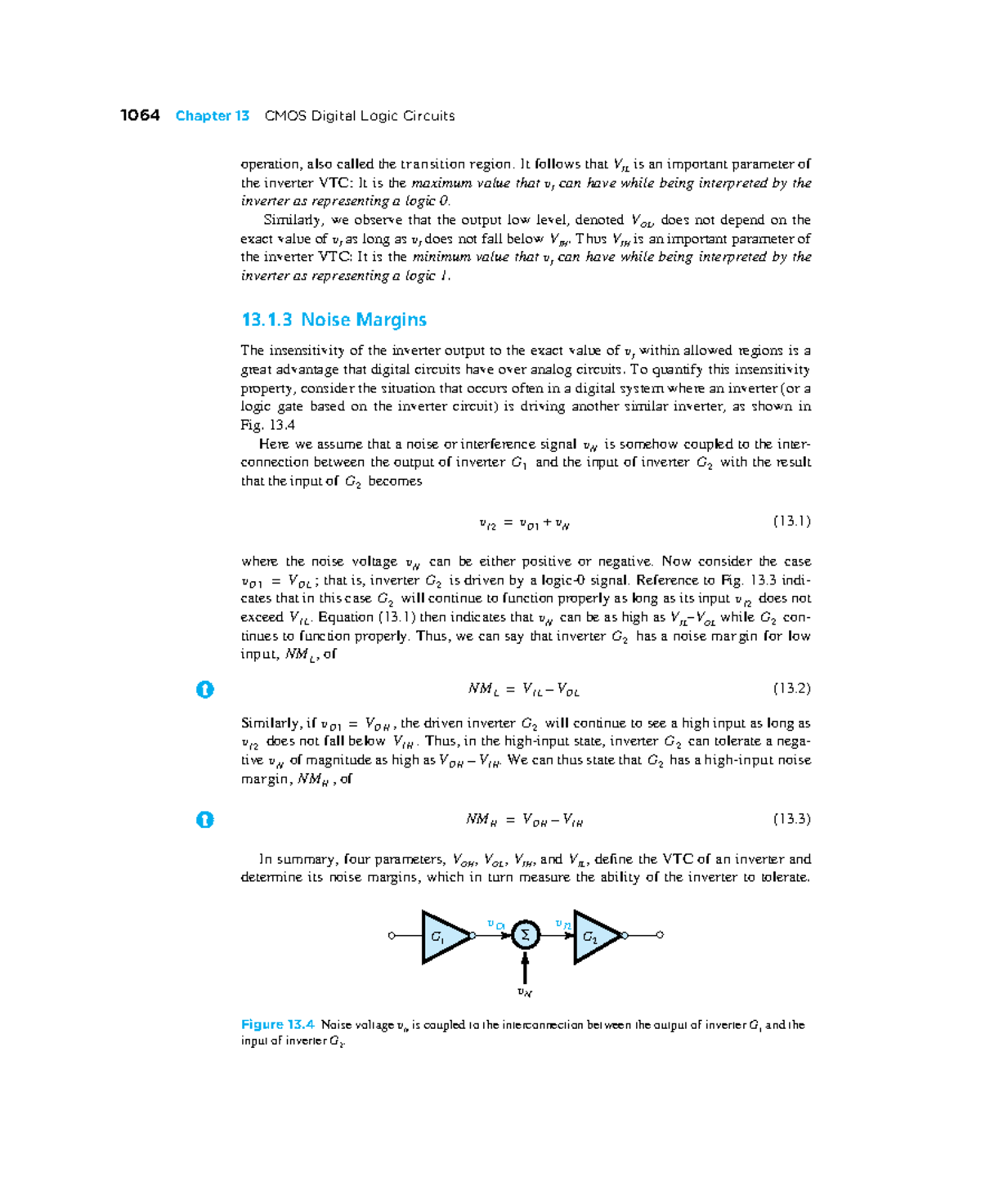 3 - Digital Logic Inverters - 1064 Chapter 13 CMOS Digital Logic Circuits operation, also called ...