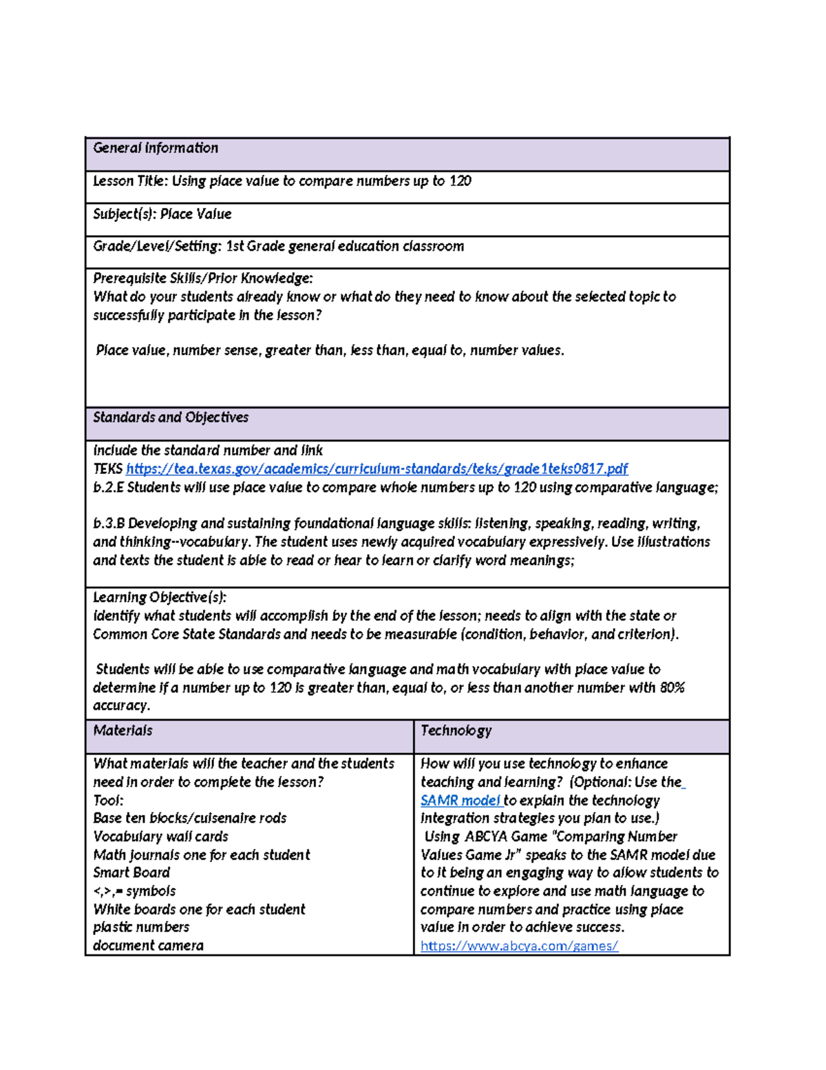 LVM2 TASK 1 Disciplinary Reading - General Information Lesson Title ...