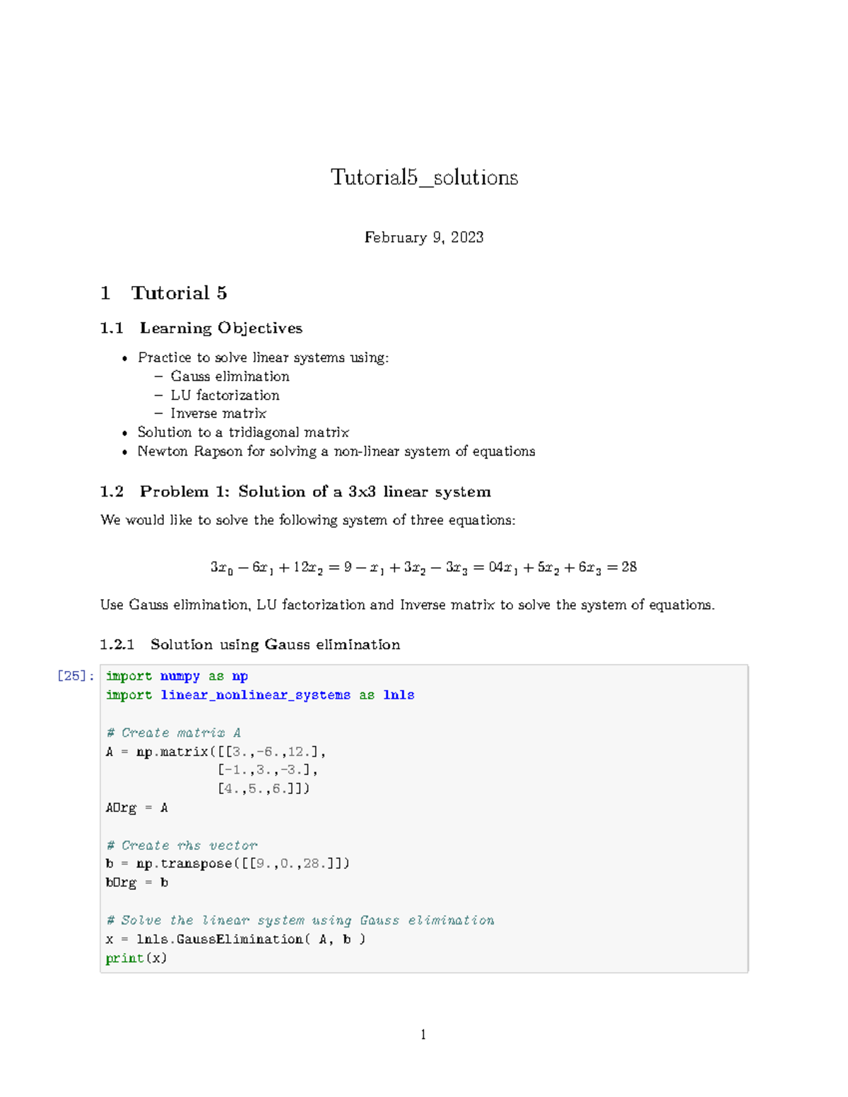 Tutorial 5 and Quiz solutions - Tutorial5_solutions February 9, 2023 1 ...