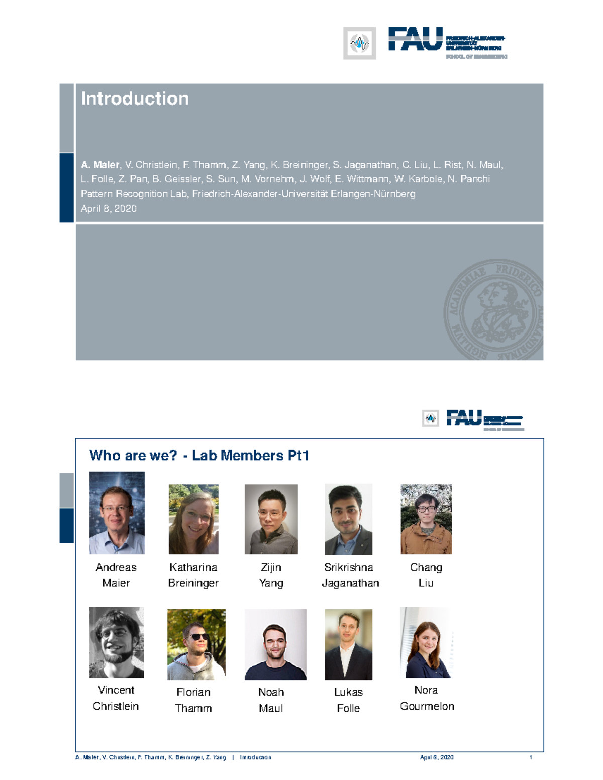 Deep Learning Introduction handout - FAU - Studocu