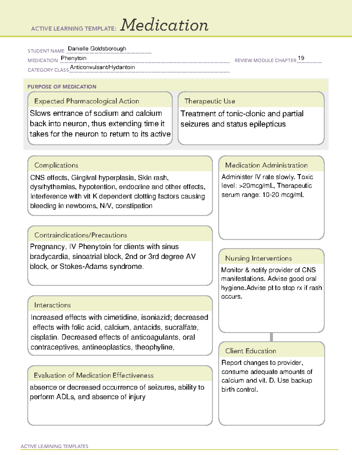 Anticonvulsants-Hydantoins - ACTIVE LEARNING TEMPLATES Medication ...