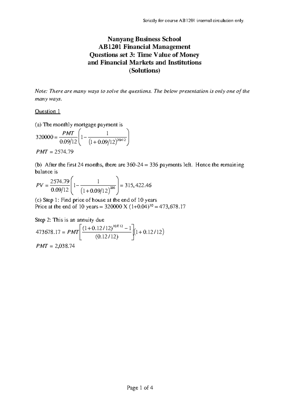 Answers Question set 3 - Tutorial 3 ans - Nanyang Business School AB1 ...