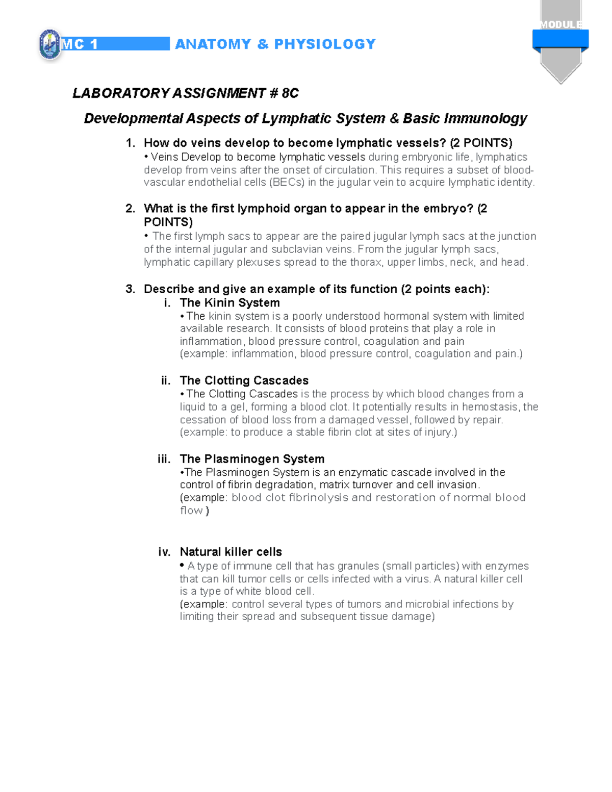 [Template] MC 1- Laboratory Assignment 8 bachelor of science in nursing ...