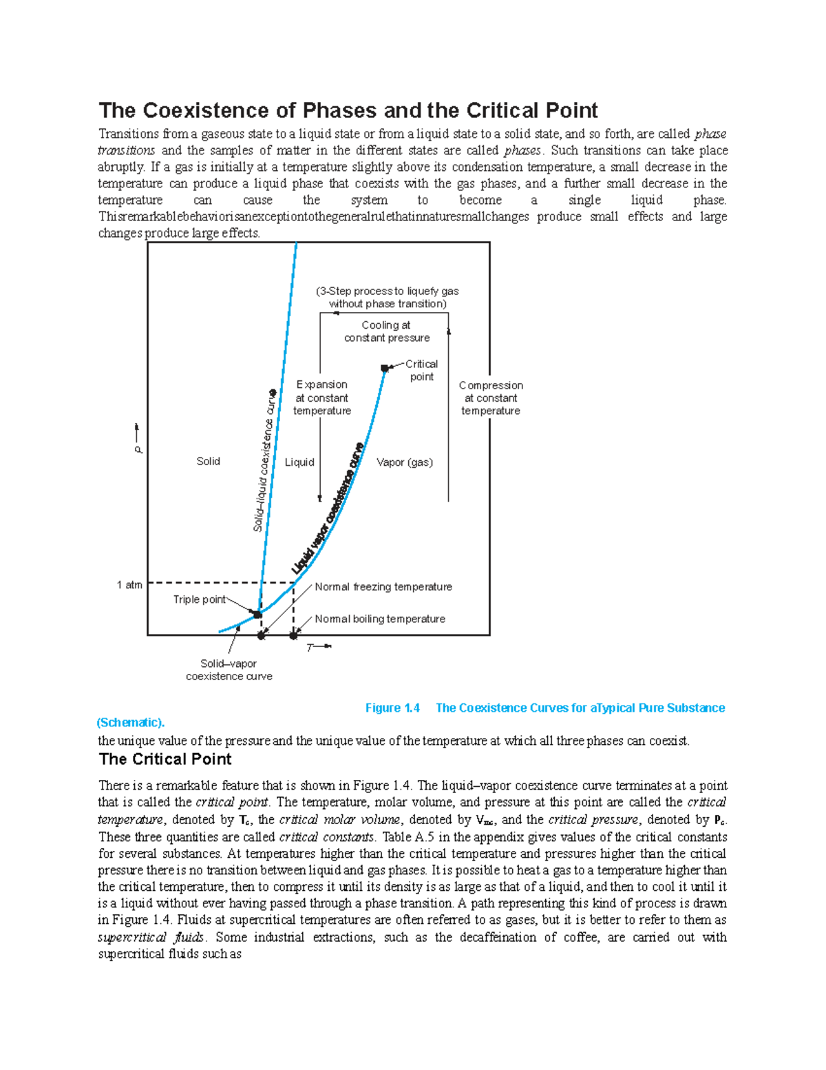 The Coexistence of Phases and the Critical Point - The Coexistence of ...