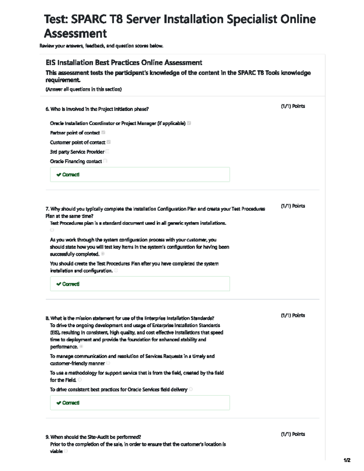 2 - Oracle SPARC Installation - Test: SPARC T8 Server Installation ...