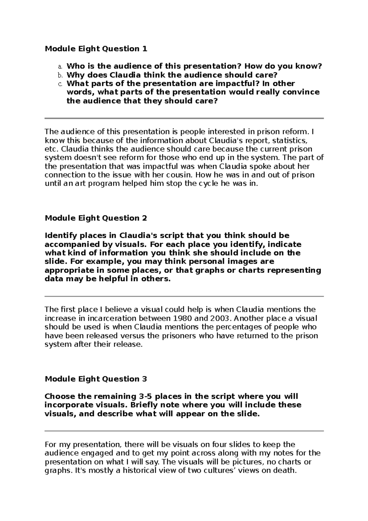 SCS 200 Applied Social Sciences week 8 Short - Module Eight Question 1 ...