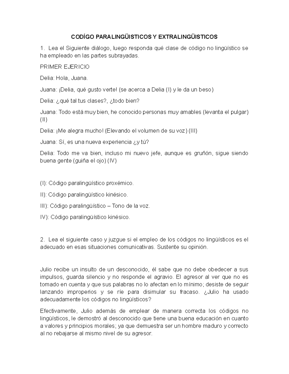 Codigos Paralinguisticos Y Extralinguisticos - CODÍGO PARALINGÜISTICOS ...