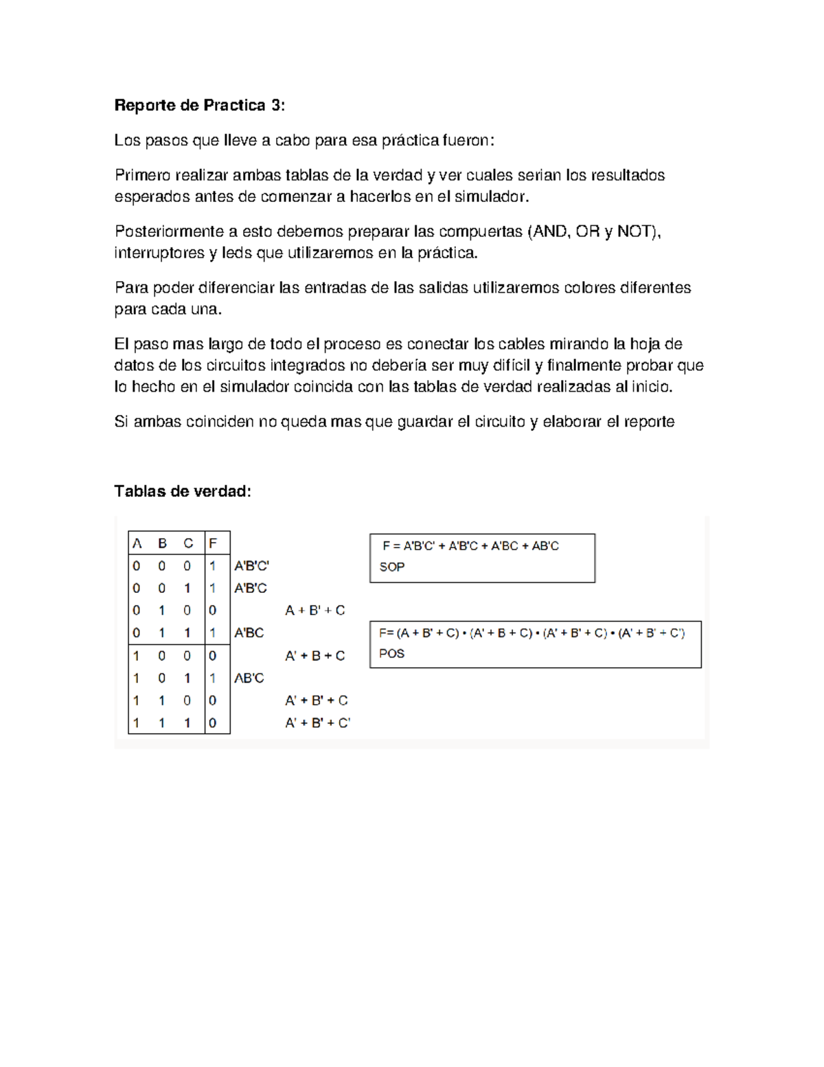 1 - sdfsdfdsf - Reporte de Practica 3: Los pasos que lleve a cabo para ...