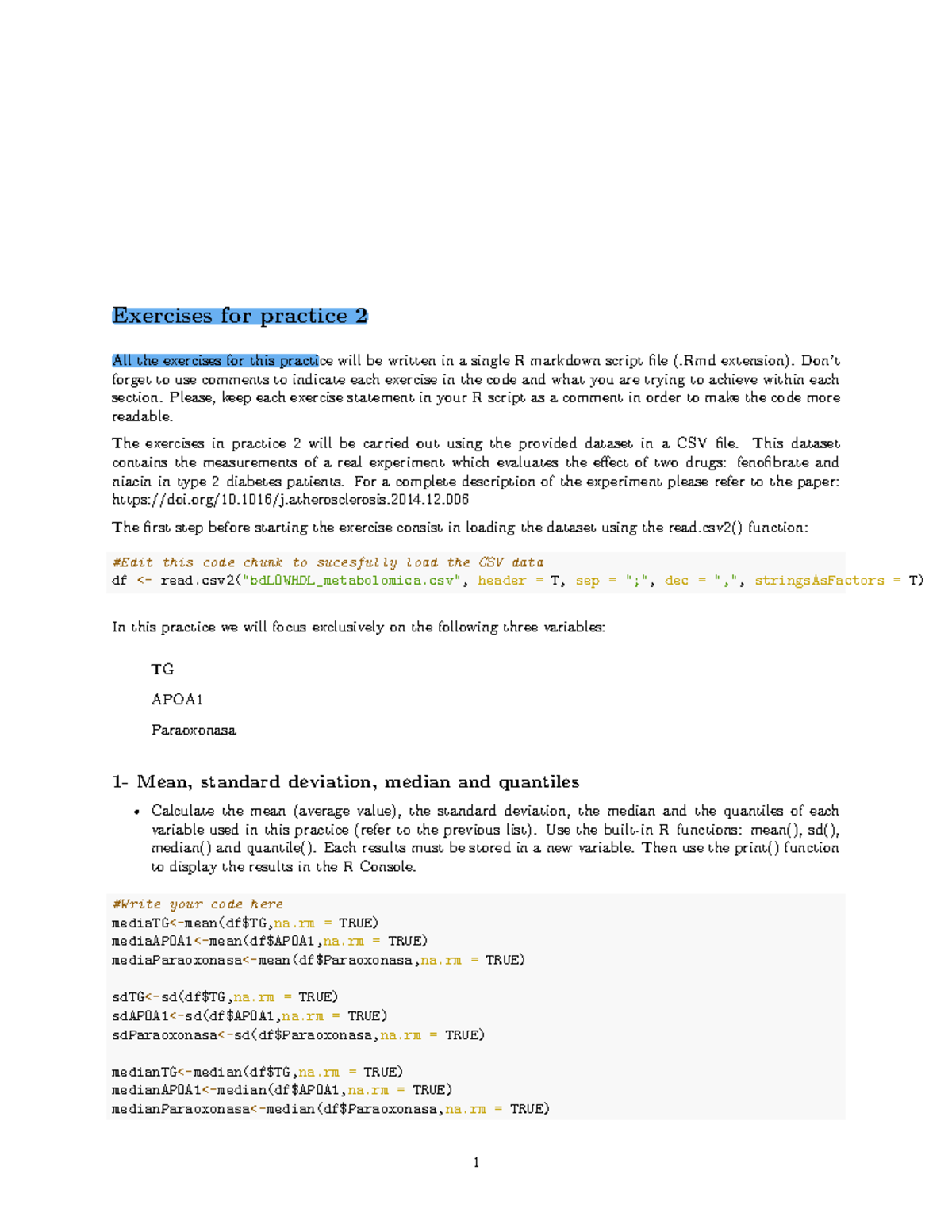 Exercises 3 copia 2 - sss - Exercises for practice 2 All the exercises ...
