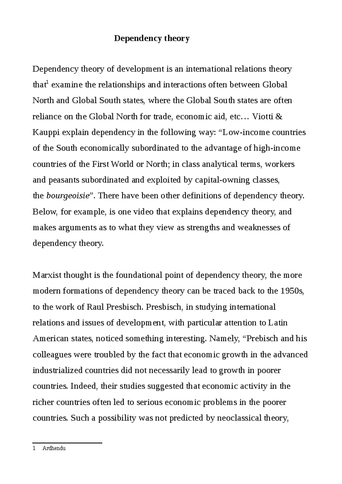 Dependency Theory - Dependency theory Dependency theory of development ...