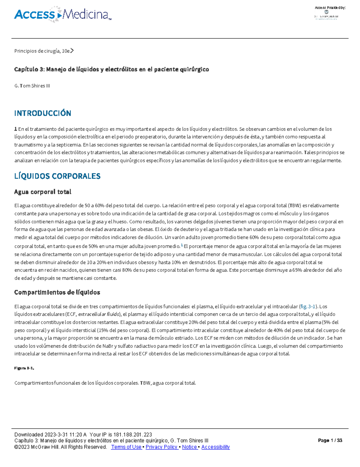 Capítulo 3 Manejo de líquidos y electrólitos en el paciente quirúrgico ...