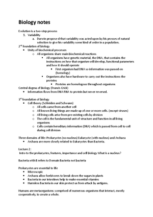 Module 1 BIOL10002 - Biomolecules and Cells MODULE 1: What is life ...