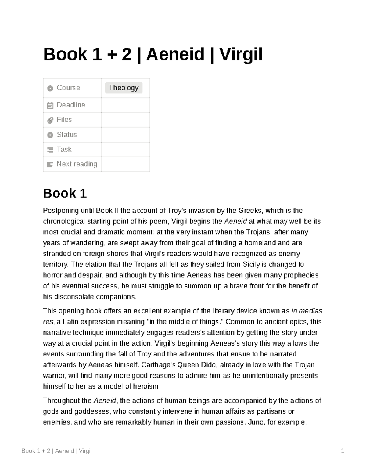 Book 1 2 Aeneid Virgil - As the title says - Book 1 + 2 | Aeneid ...