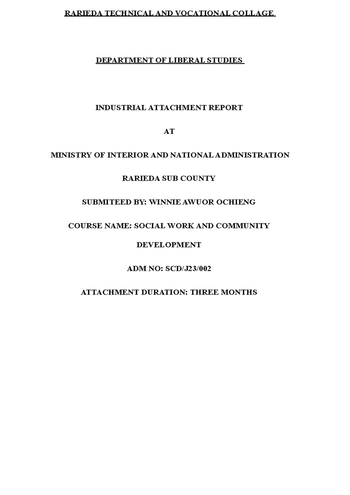 .Attachment Report 1715344716159 - RARIEDA TECHNICAL AND VOCATIONAL ...