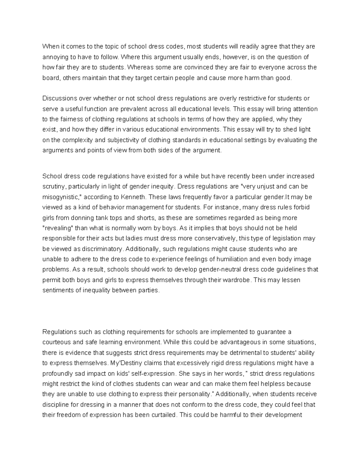 Synthesis Writing - kwcn slk vlk - When it comes to the topic of school ...