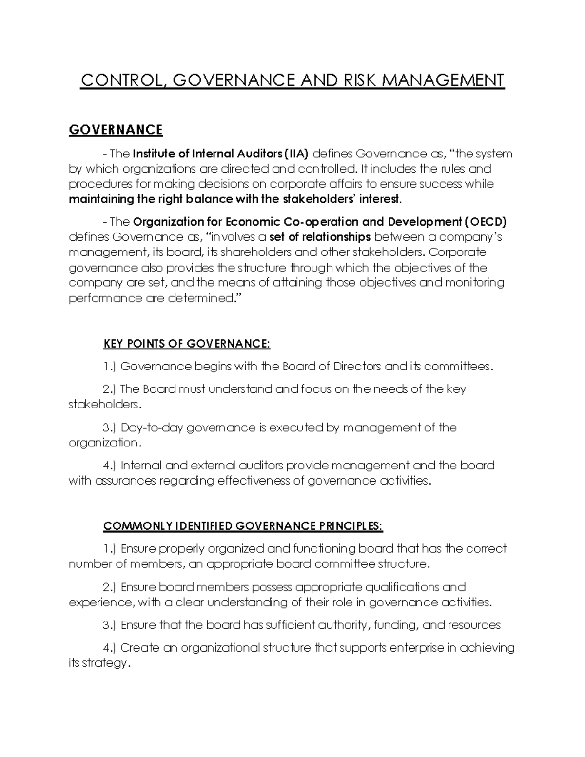 Governance AND ERM - Warning: TT: undefined function: 32 CONTROL ...