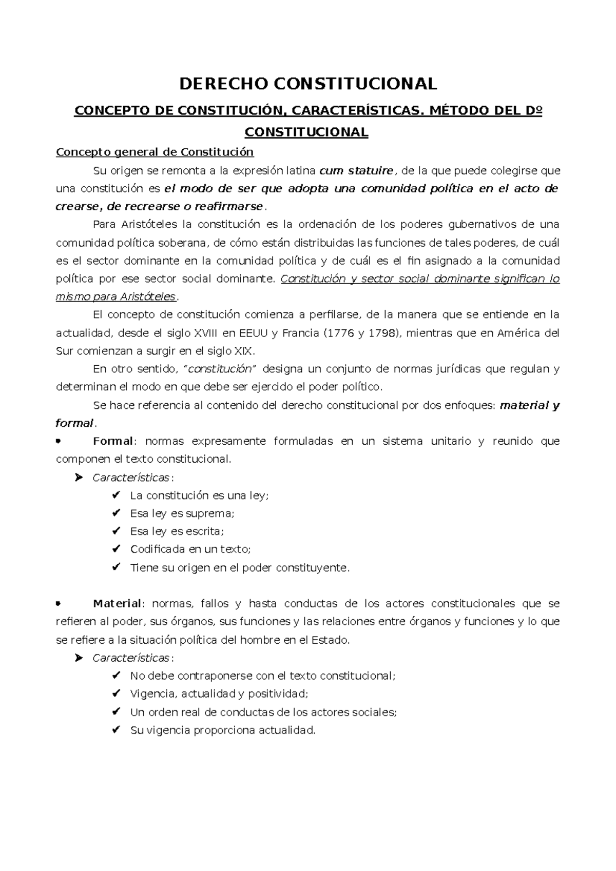 Resumen Derecho Constitucional Modulo 1 Y 2 Derecho Constitucional