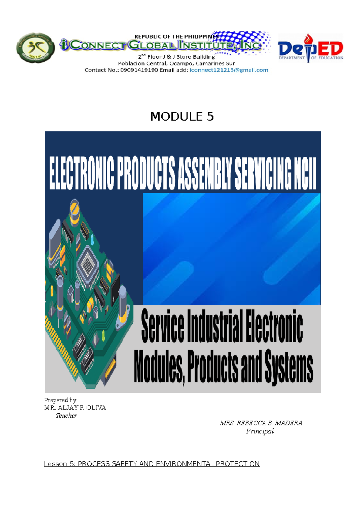 Module 5 - for completion - MODULE 5 Prepared by: MR. ALJAY F. OLIVA ...