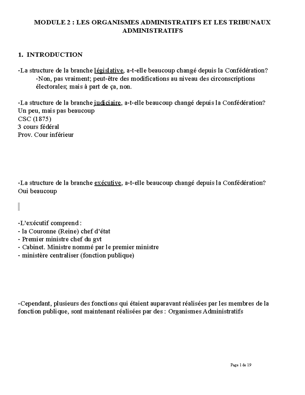 3-ADM-M2-OA et TA-E - Me julie Dagenais - MODULE 2 : LES ORGANISMES ...