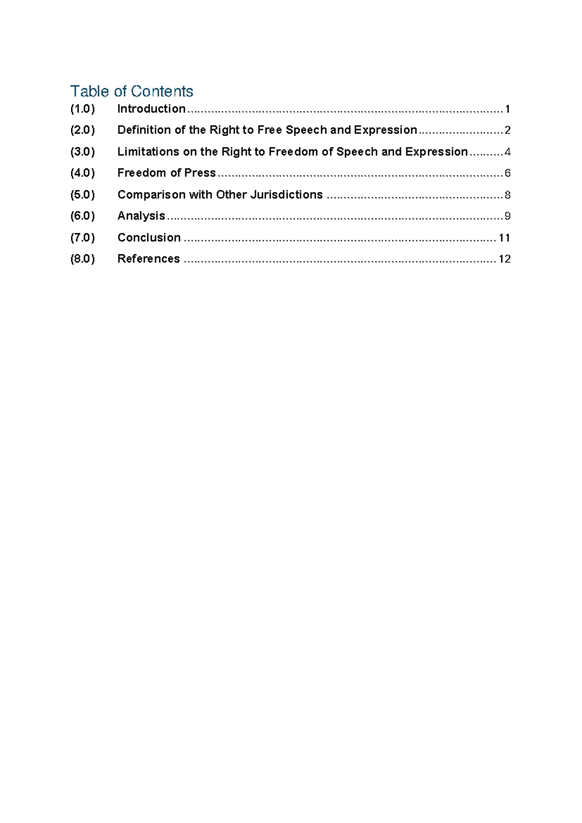 Consti Content - on right to free speech and expression - Table of ...