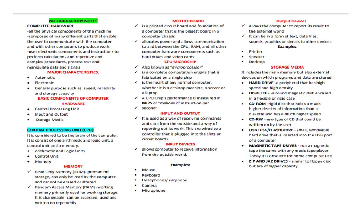 NIF Laboratory - Nursing Informatics - Studocu