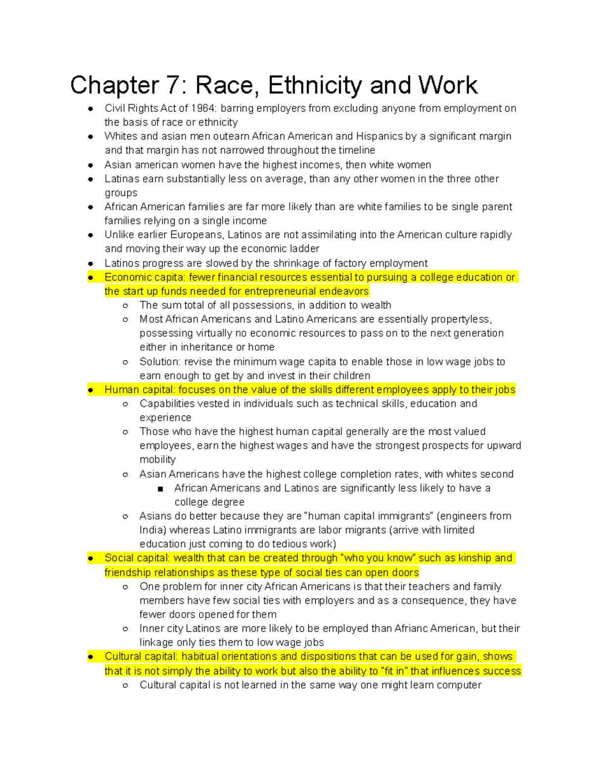 Chapter 7 Race, Ethnicity and Work - Studocu