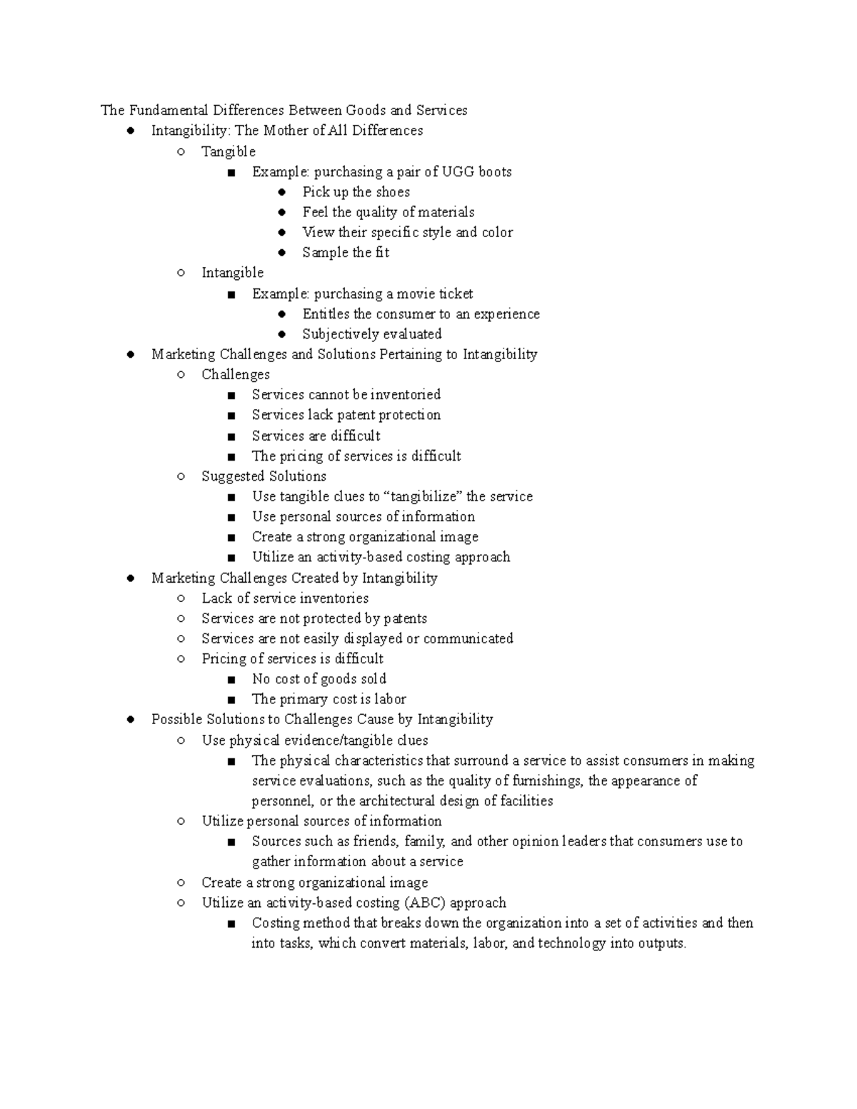 Chapter 2 - The Fundamental Differences Between Goods and Services ...