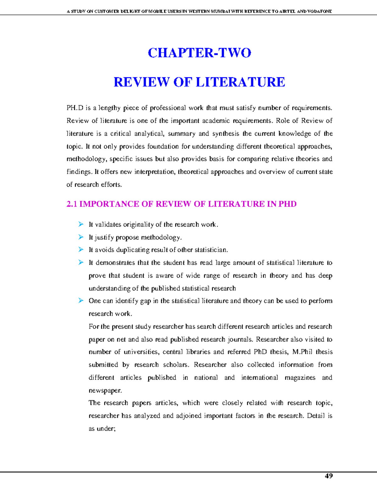 07 chapter 2 - about customer satisfaction - CHAPTER-TWO REVIEW OF ...