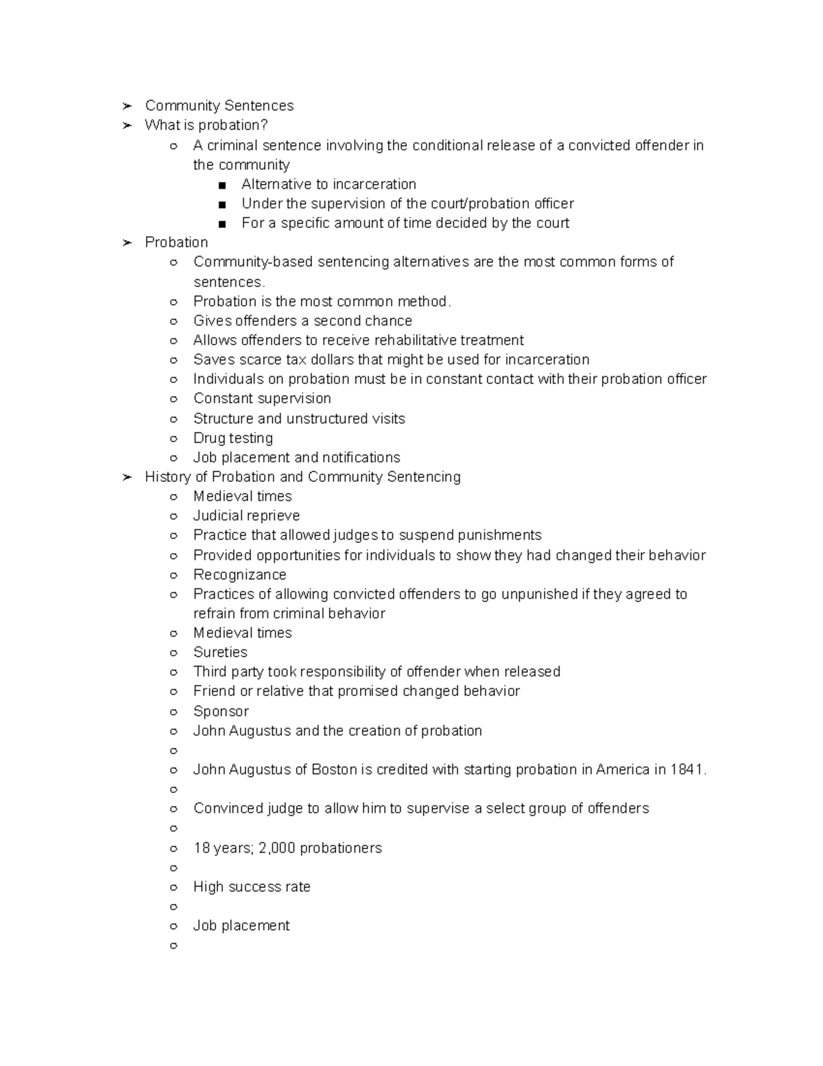 Community Sentences 10.1 - Community Sentences What is probation? A ...