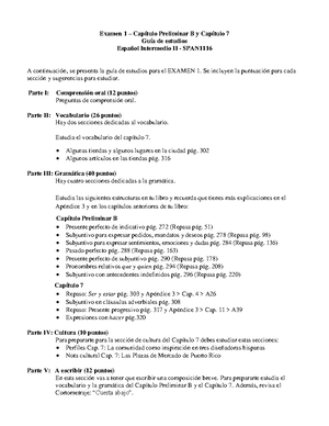 Spanish II Final Exam Study Guide - EXACT FORMAT OF THE TEST MULTIPLE ...