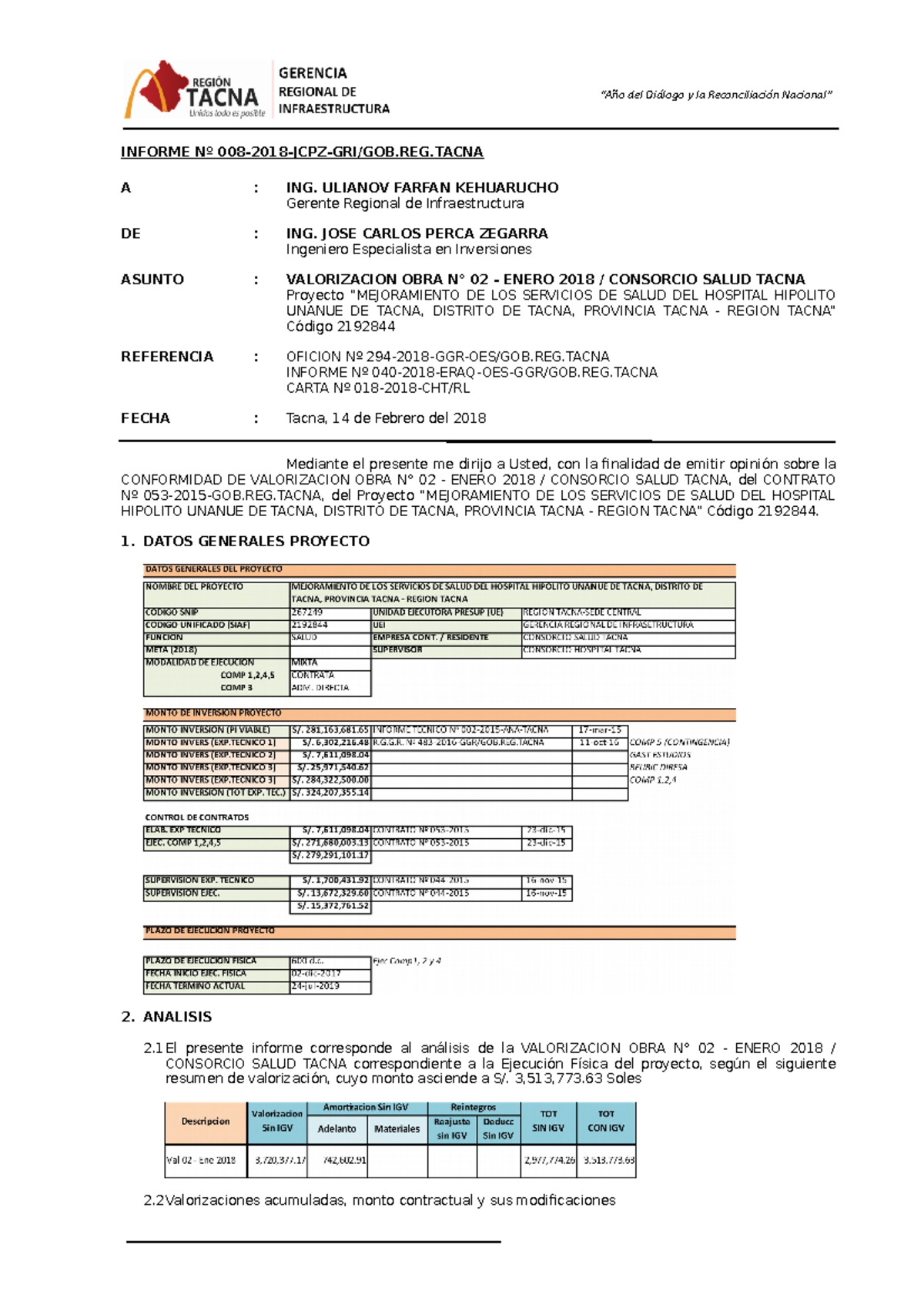 07 Inf 008 Val 02 Obr HHUU - INFORME Nº 008-2018-JCPZ-GRI/GOB.REG A ...
