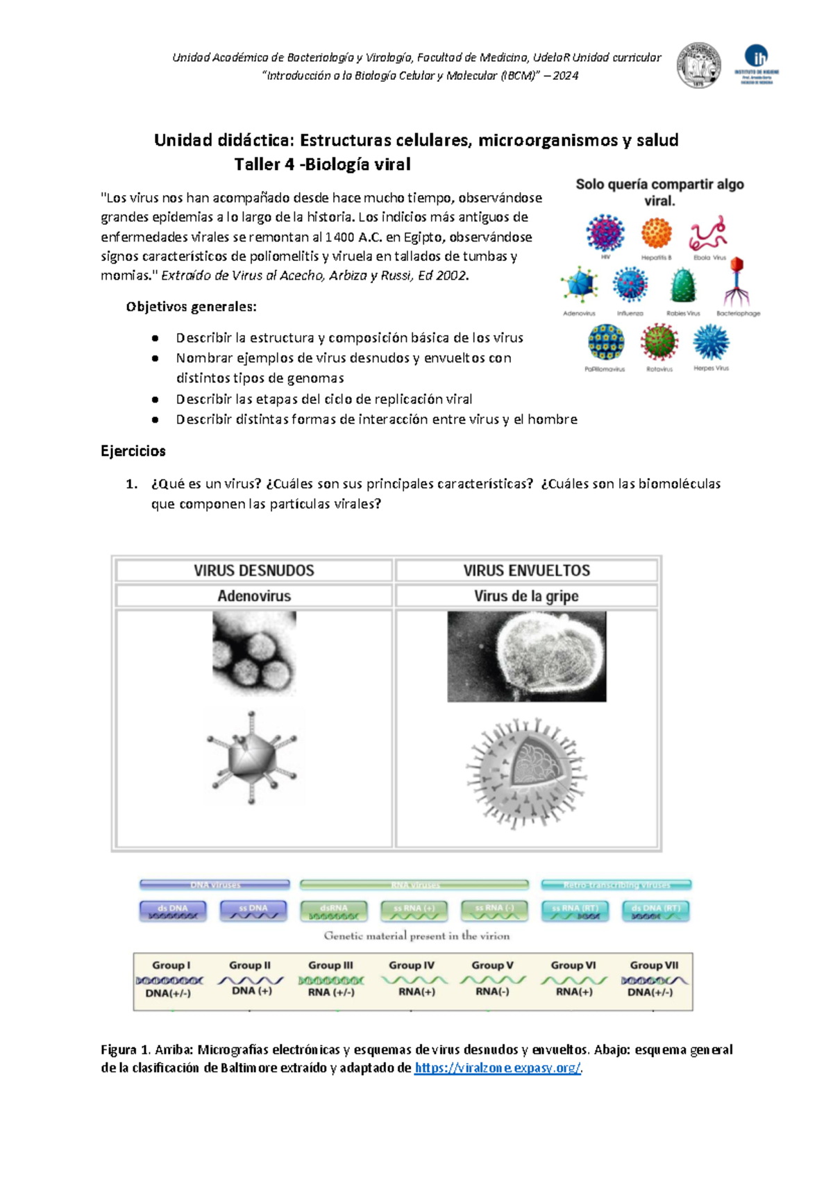 Guia para la discusión taller presencial 4 IBCM 2024 Biología Viral ...