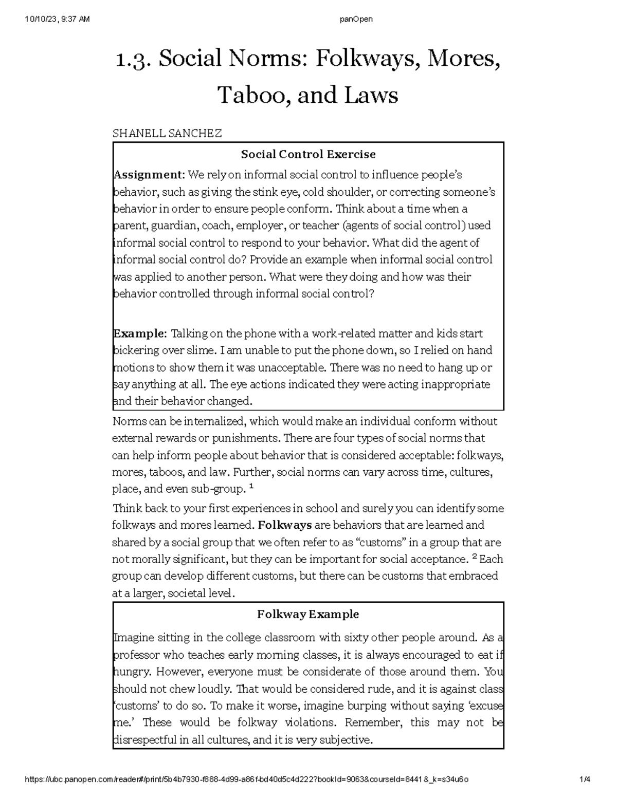 1 - Summary of slides and content from course per chapter - 1. Social ...