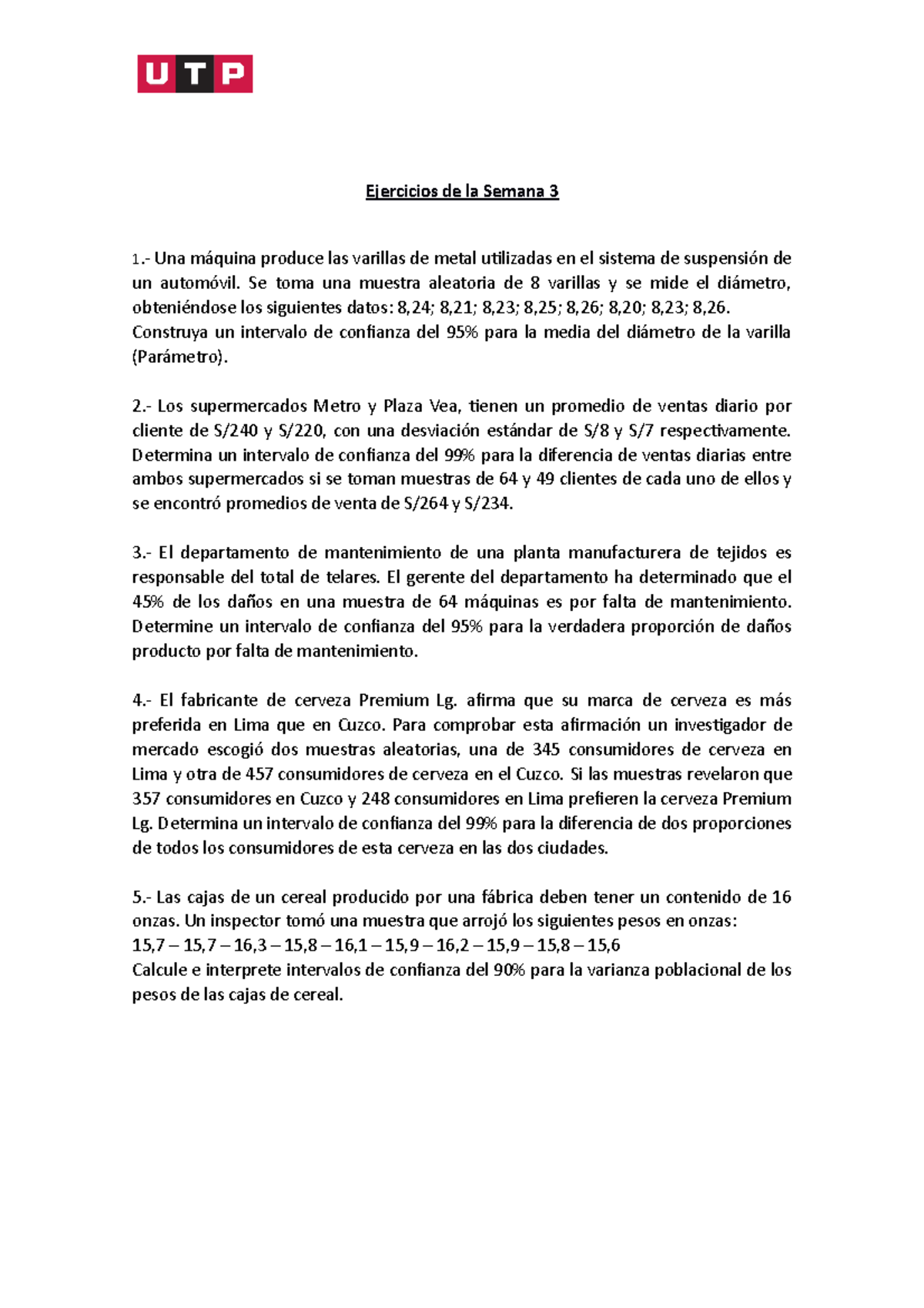 Ejercicios semana 3 - adawdaw ad waad awd aad wa ad wadadadw a da da da ...