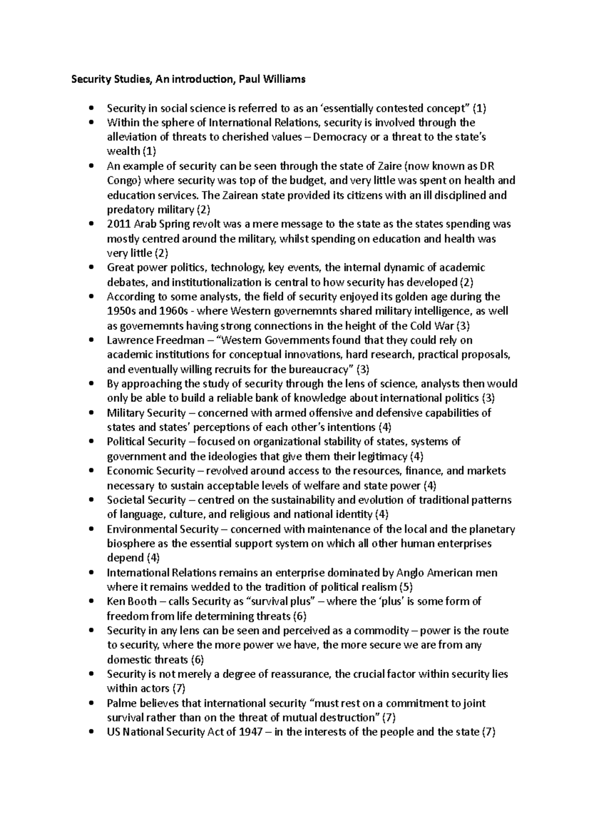 Week 1 - reading notes - Security Studies, An introduction, Paul ...