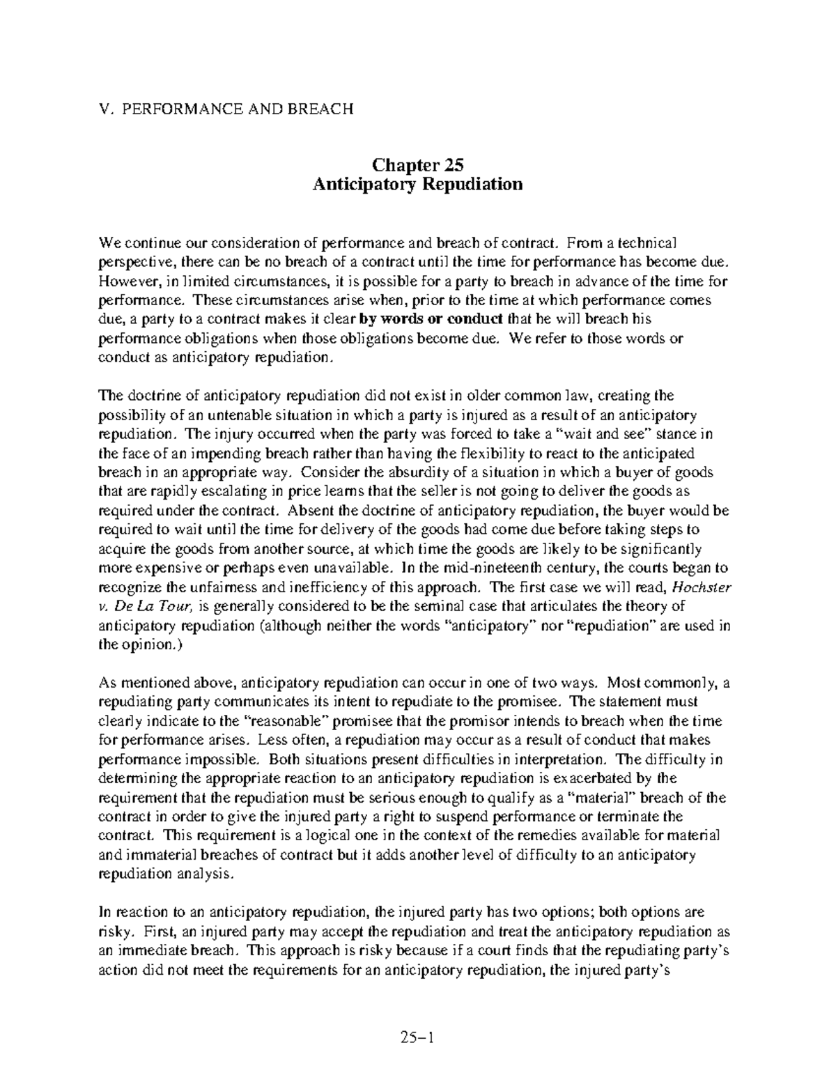 Fac Pac Chapter 25 - Anderson Fall 2022 - 25 − 1 V. PERFORMANCE AND ...