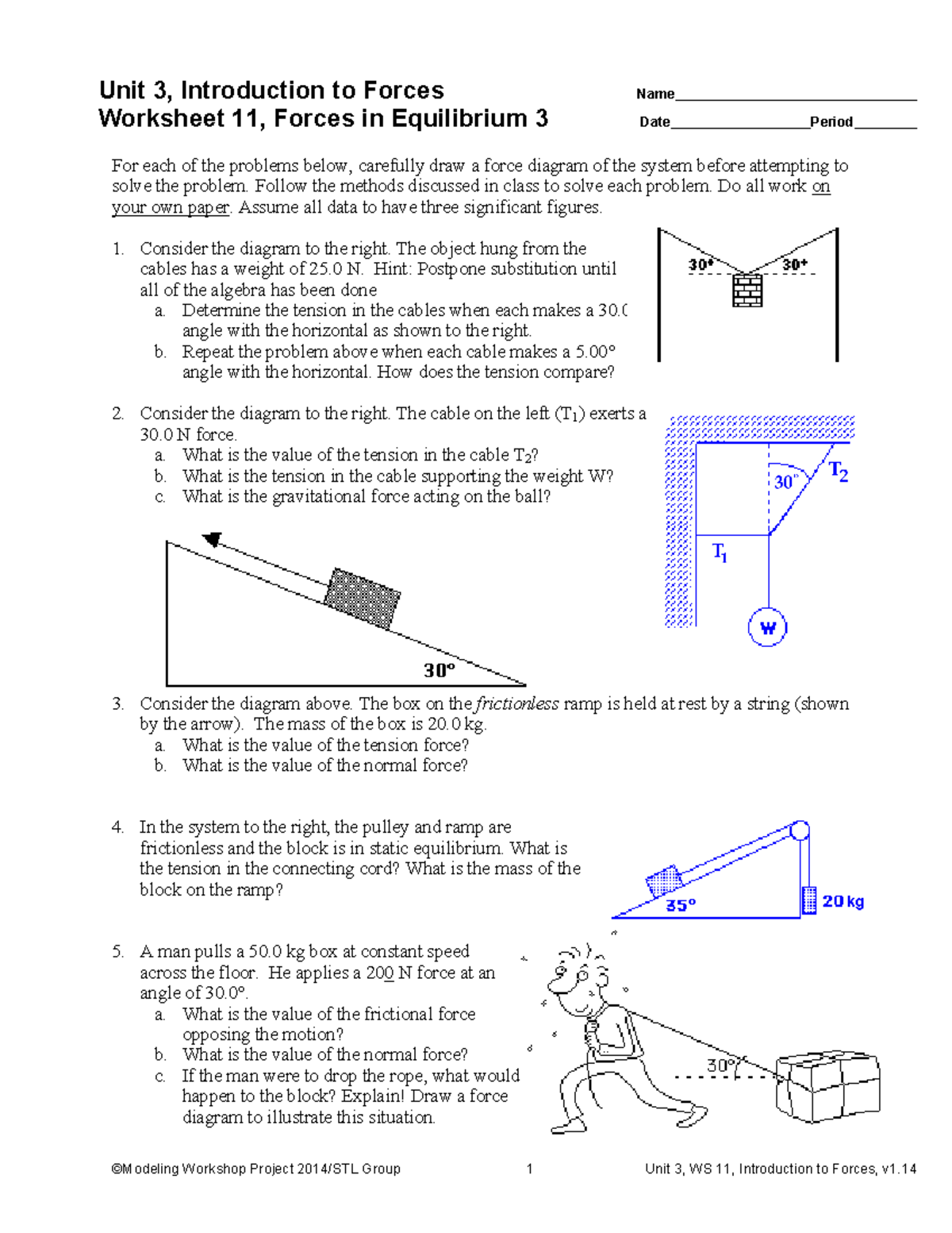 17 U3 ws11 Equil Prob 3HFP v1 - ©Modeling Workshop Project 2014/STL Group 1 Unit 3, WS 1 1 ...