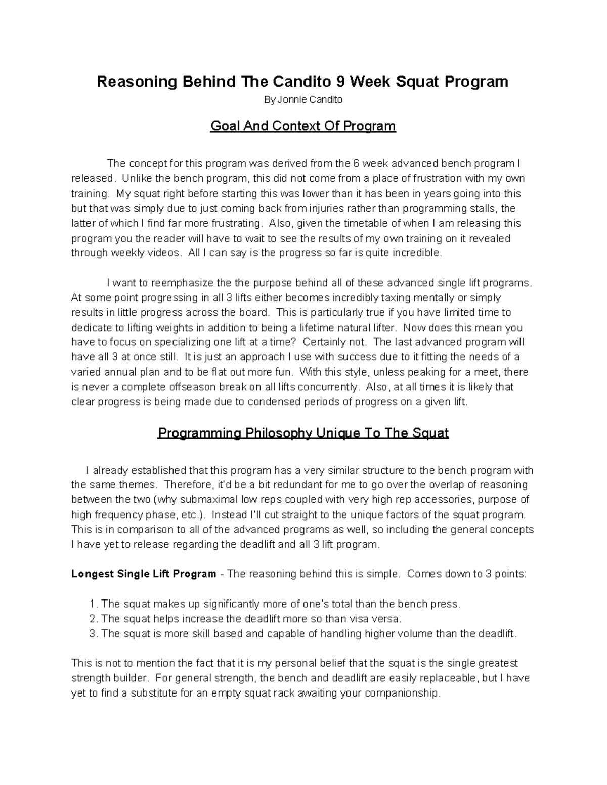 Reasoning Behind Candito Squat Program - Reasoning Behind The Candito 9 ...