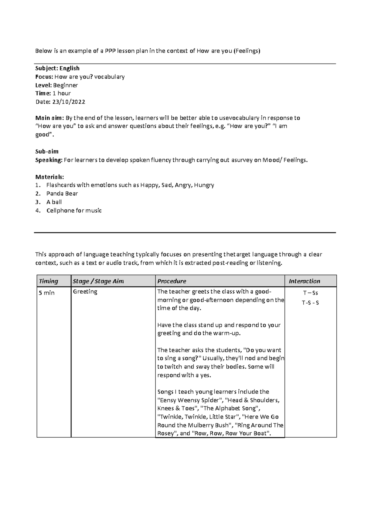 Lesson plan Nicole - ACHIEVED A+ FOR THIS ASSIGNMENT - Below is an ...