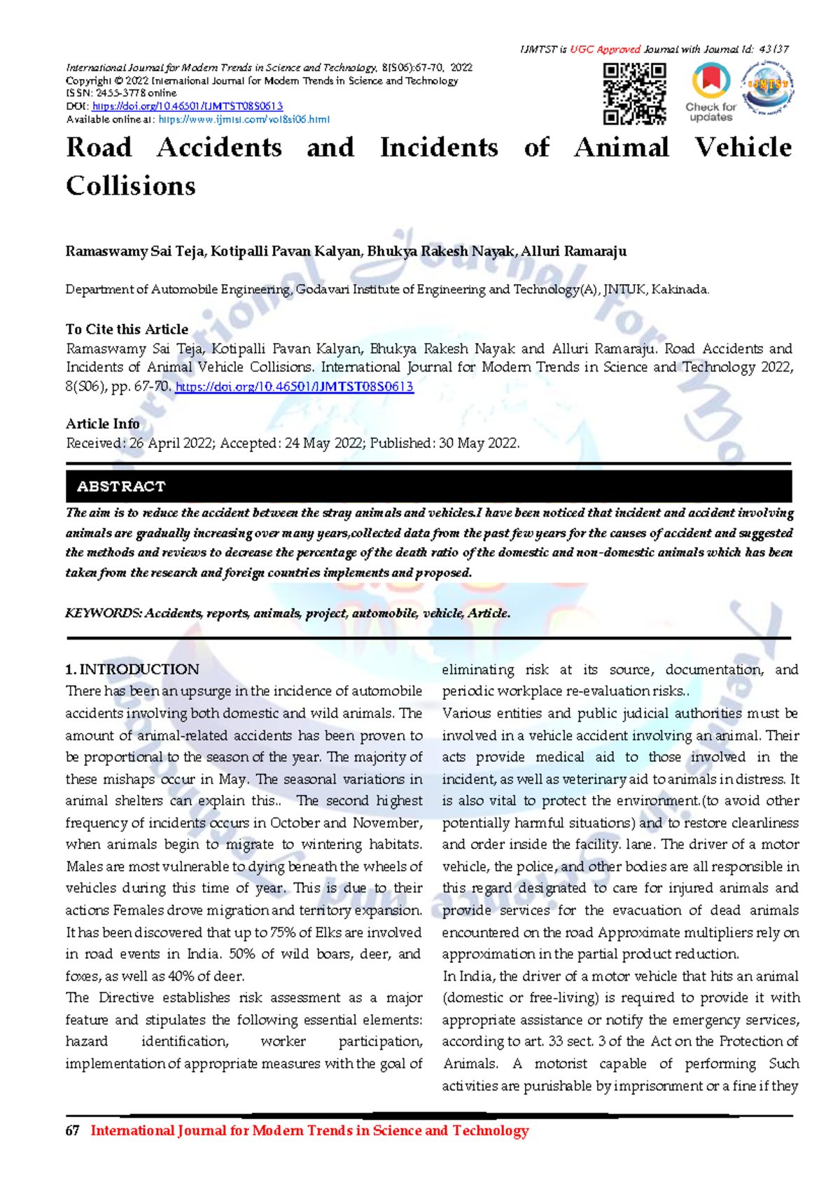 Ijmtst 08S0613 - read - IJMTST is UGC Approved Journal with Journal Id ...