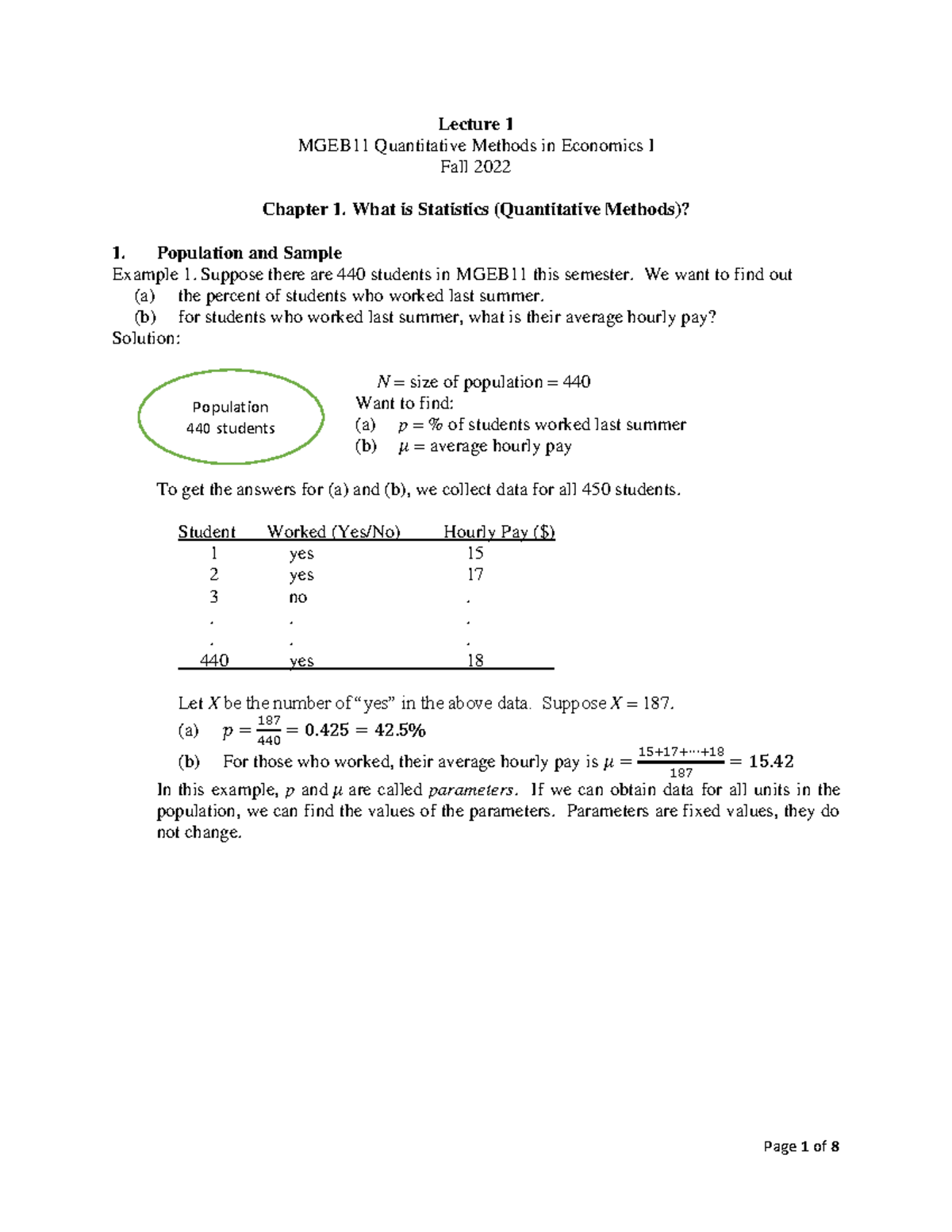 2022-09-07(or 09) Lecture 1 -Notes MGEB11 - Lecture 1 MGEB11 ...