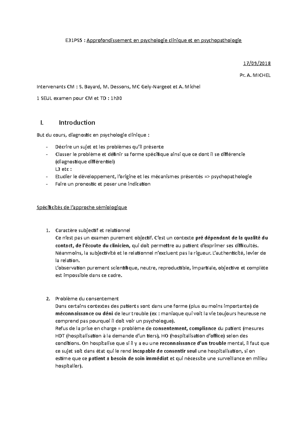 CM - Notes de cours Complet - - Studocu