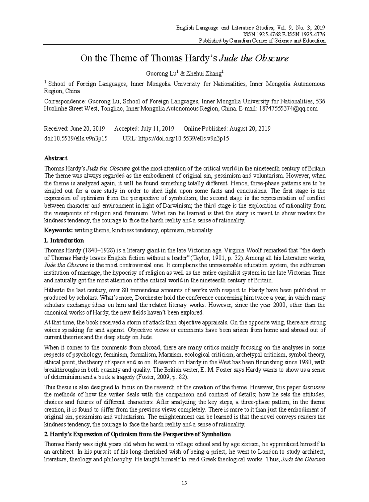 On the Theme of Thomas Hardys Jude the Obscure - English Language and ...